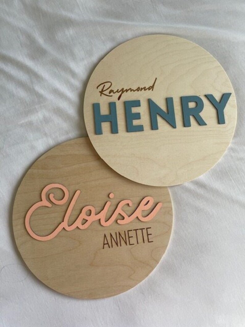 Custom Wooden Name Sign, Personalized Family Plaque, Nursery Decor ...
