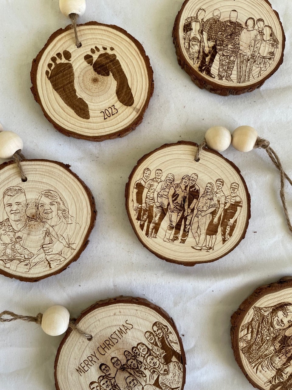 Personalized Laser Engraved Wood Ornament - Etsy