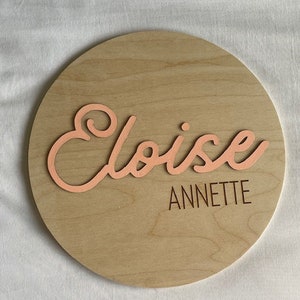 Custom Wooden Name Sign, Personalized Family Plaque, Nursery Decor ...