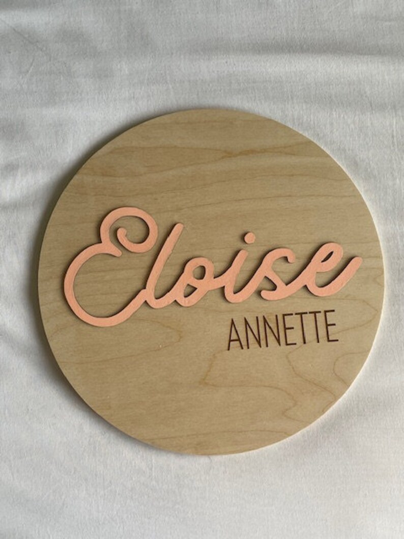 Custom Wooden Name Sign, Personalized Family Plaque, Nursery Decor ...