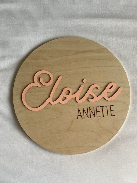 Custom Wooden Name Sign, Personalized Family Plaque, Nursery Decor ...