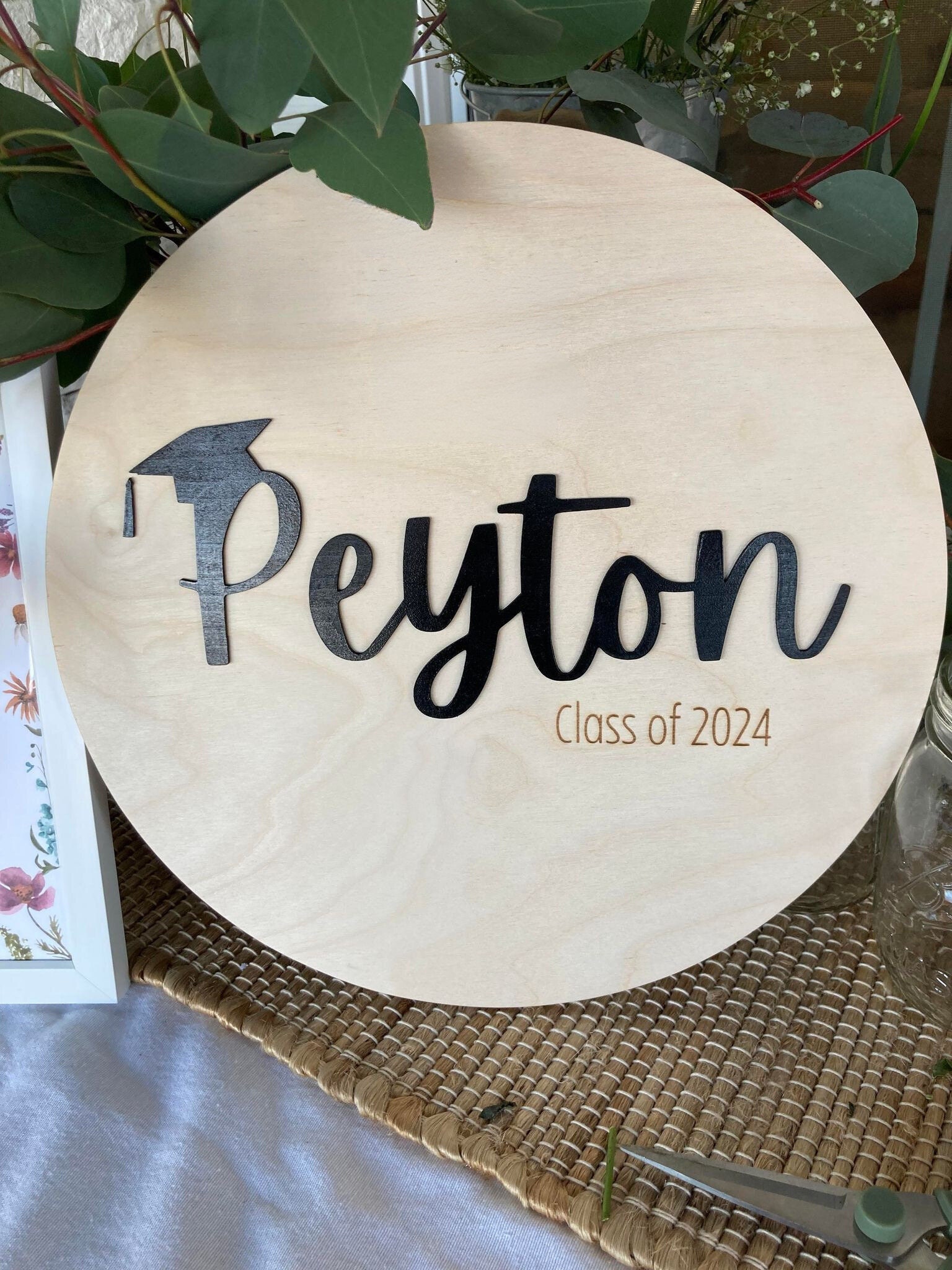 Graduation Party Guestbook, Handmade Wood Graduation Sign, Graduation ...