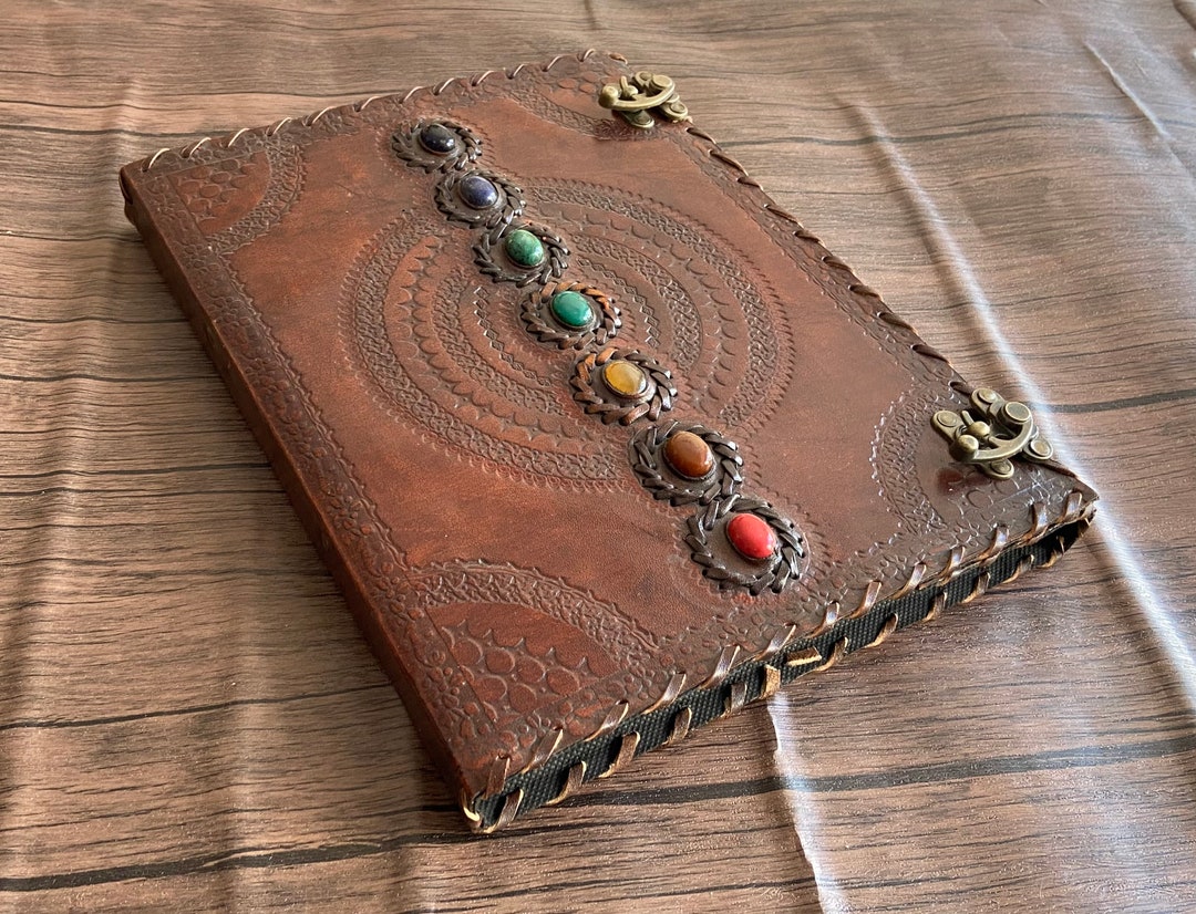 Leather 2 Ring Binder, Leather Grimore Binder, Leather Binder Cover ...