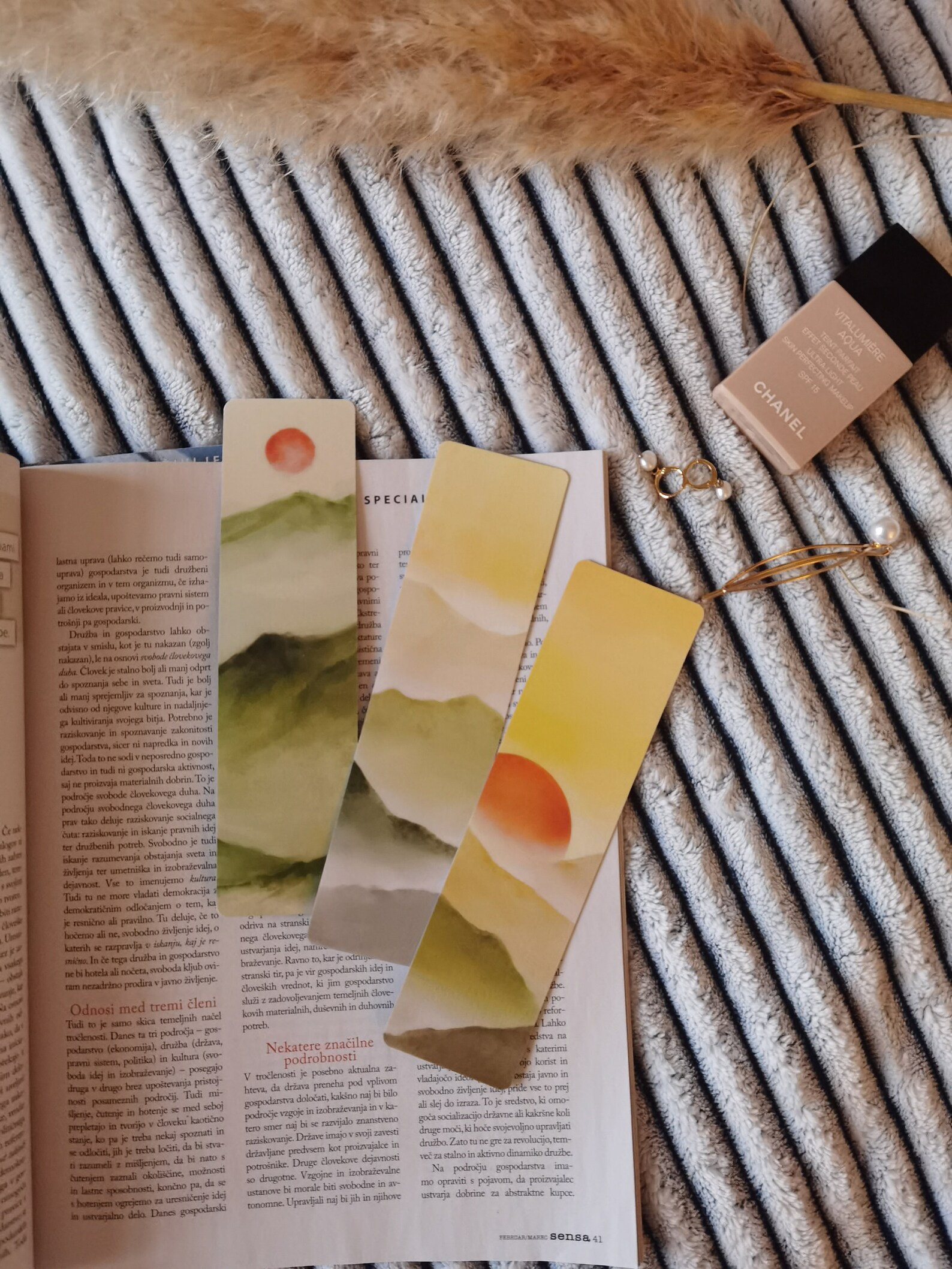 Printable Bookmarks, Watercolour Nature Art, Download, Digital Product ...