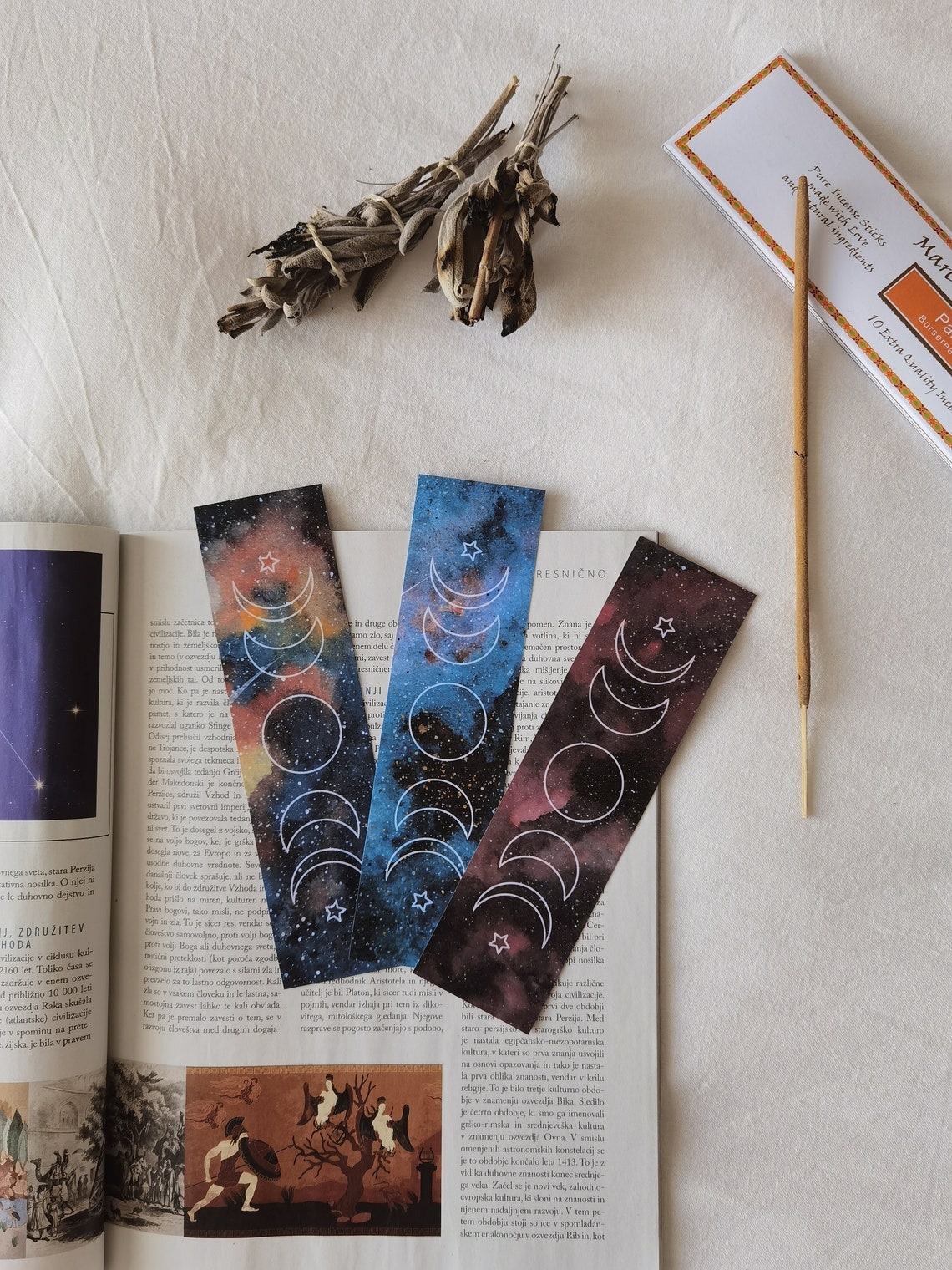 Printable Bookmarks, Moon Phases, Download, Digital Product, PDF, Books ...