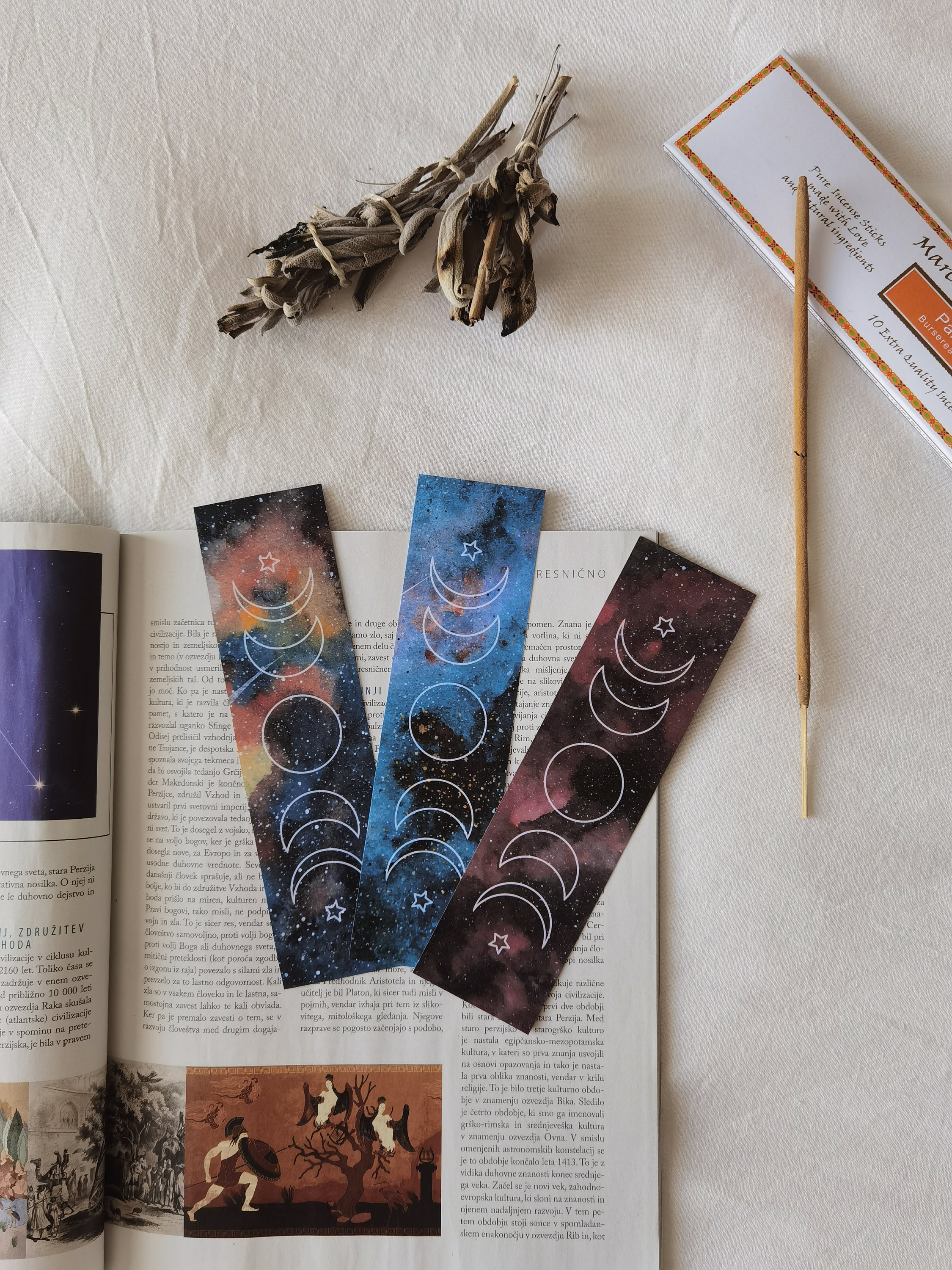 Printable Bookmarks, Moon Phases, Download, Digital Product, PDF, Books ...