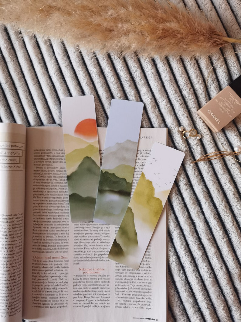 Printable Bookmarks, Watercolour Nature Art, Download, Digital Product ...