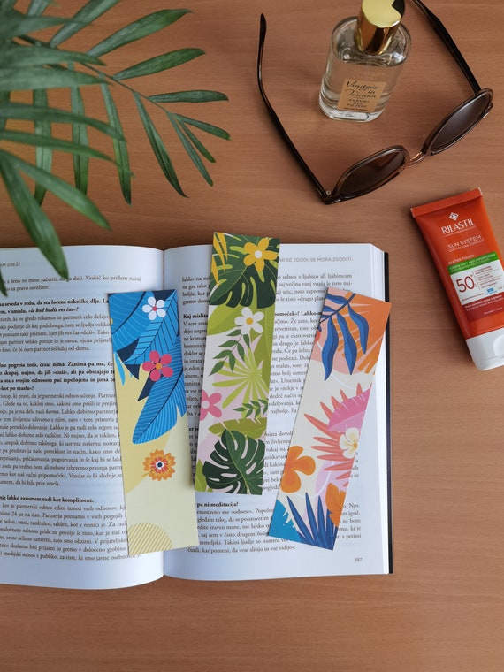 Printable Bookmarks Summer Tropical Nature Download - Etsy