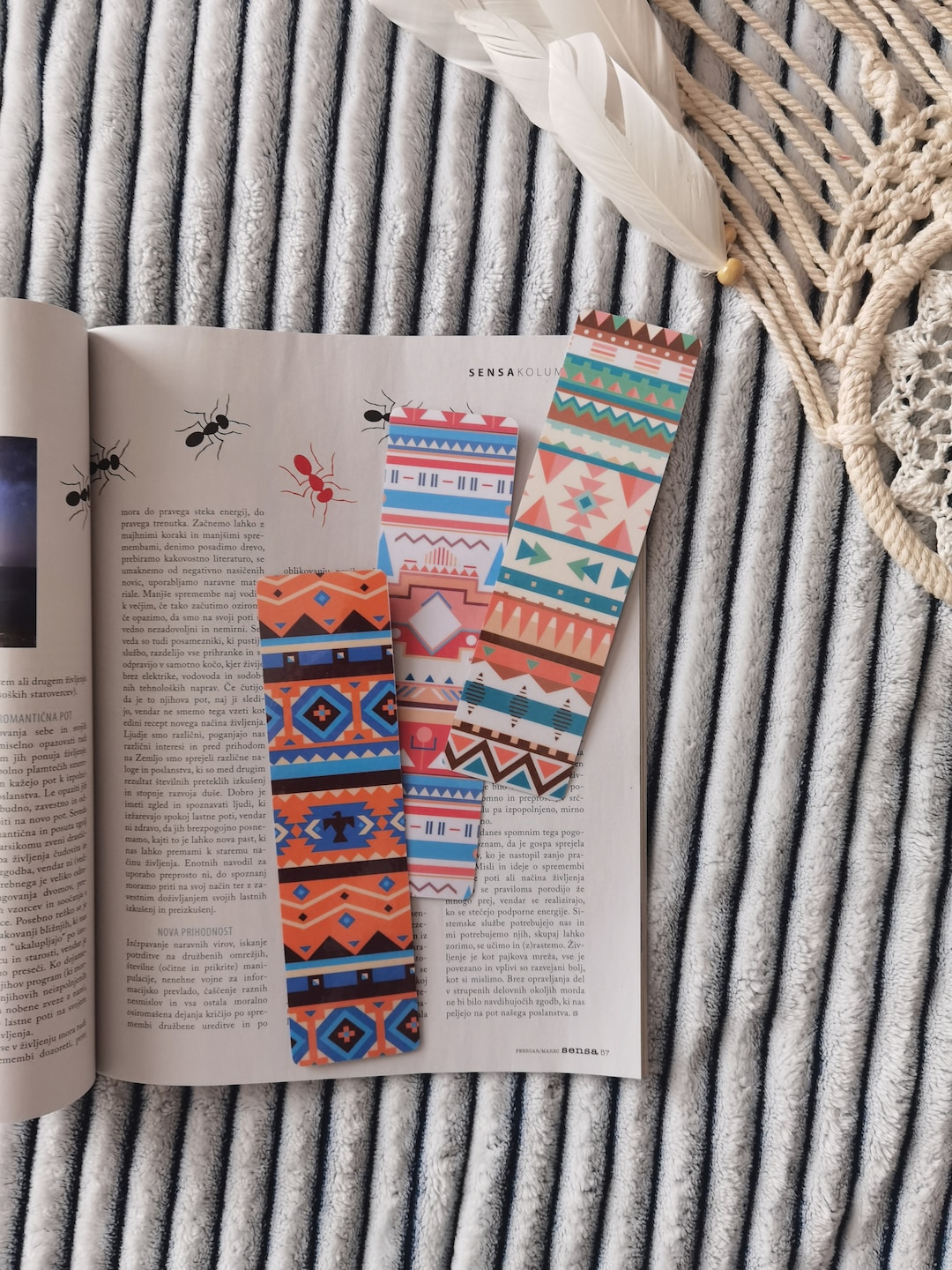 Printable Bookmarks, Ethnic Pattern Art, Download, Digital Product, PDF ...