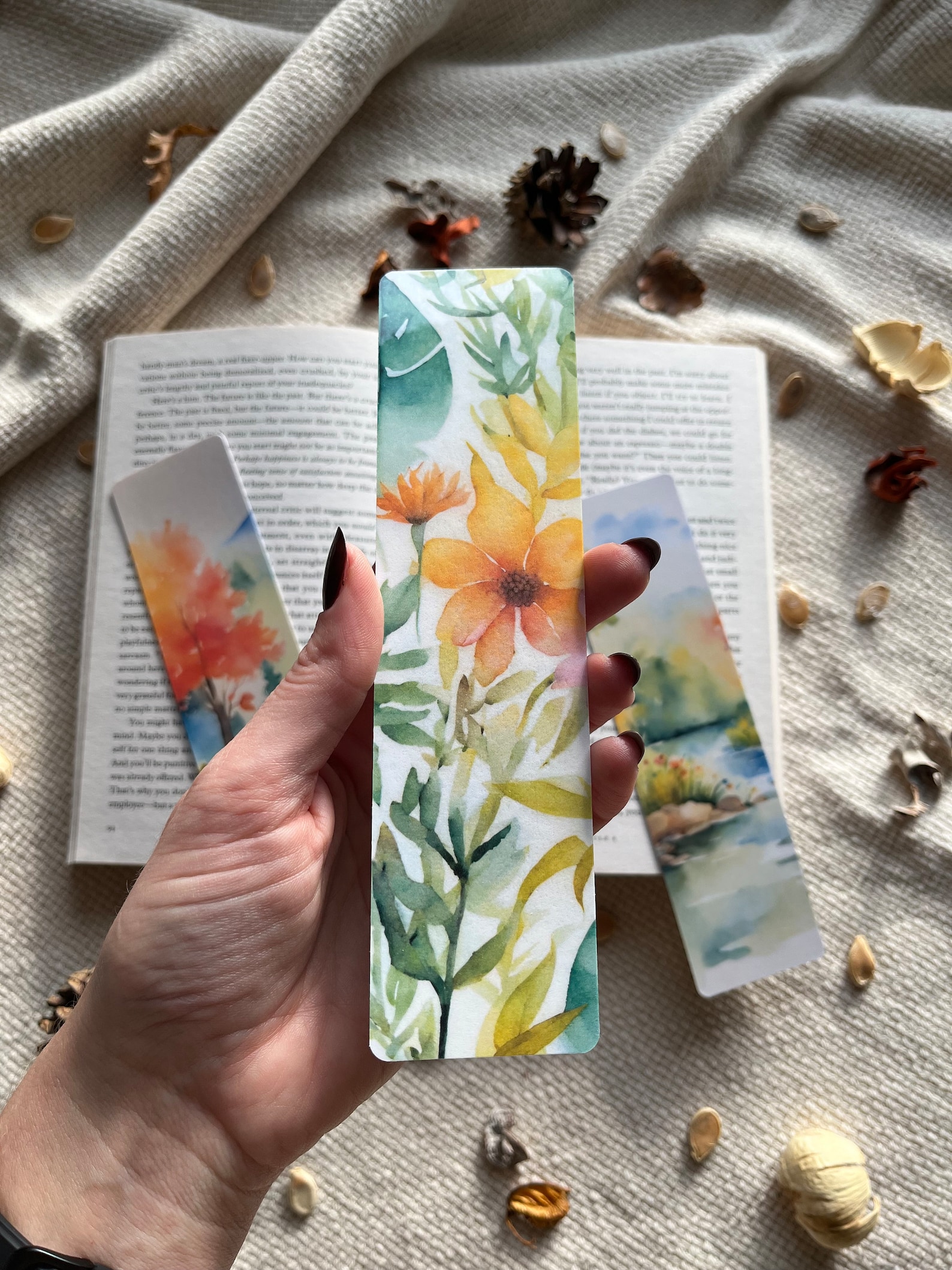 Printable Bookmarks, Nature Art, Download, Digital Product, PDF, Books ...