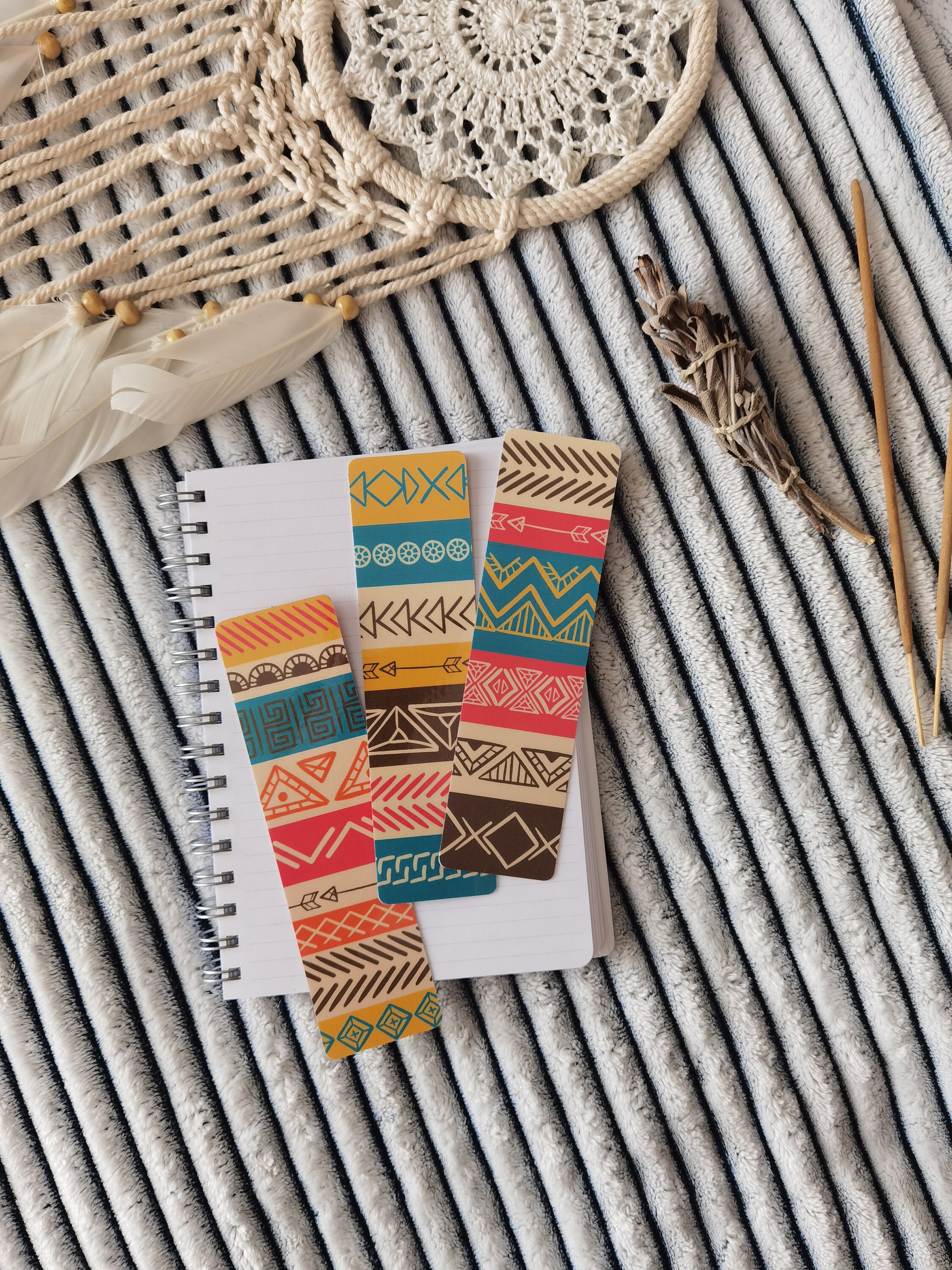 Printable Bookmarks, Ethnic Pattern Art, Download, Digital Product, PDF ...