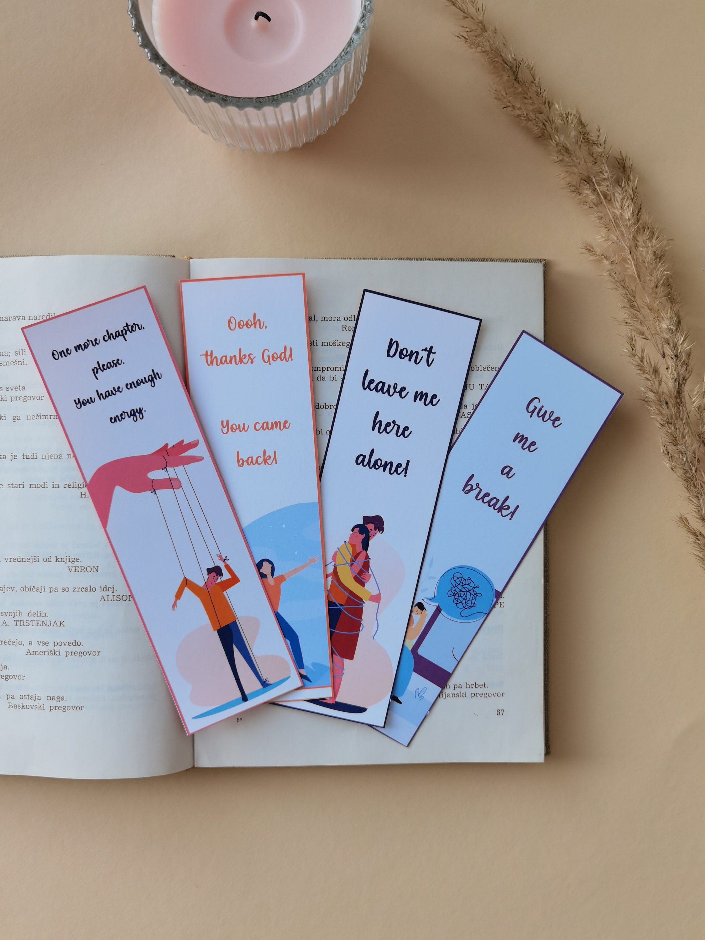 Printable Bookmarks, Funny Bookmarks, Quote, Download, Digital Product ...