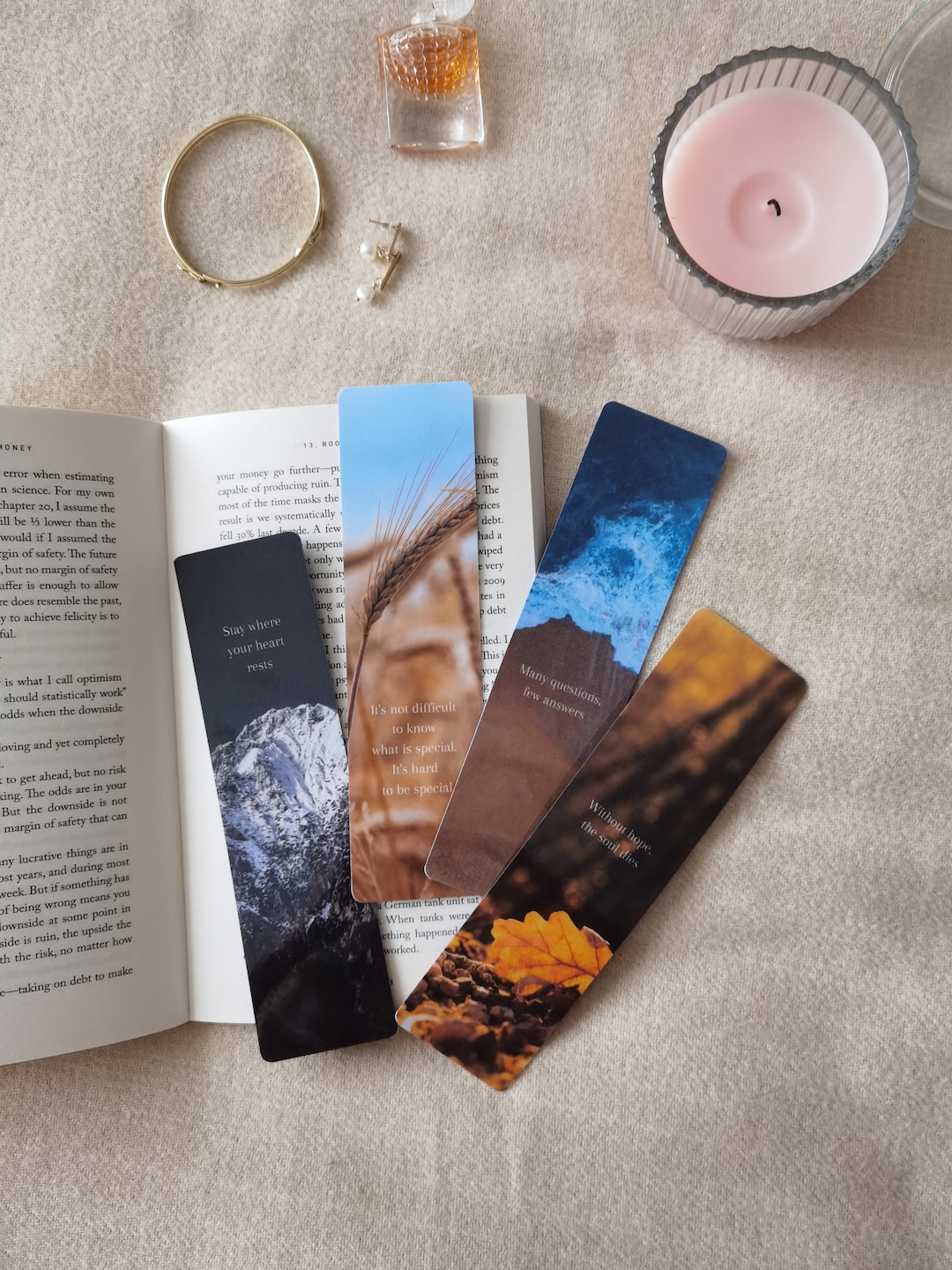 Printable Bookmarks, Nature, Quote, Bookmarks, Download, Digital ...