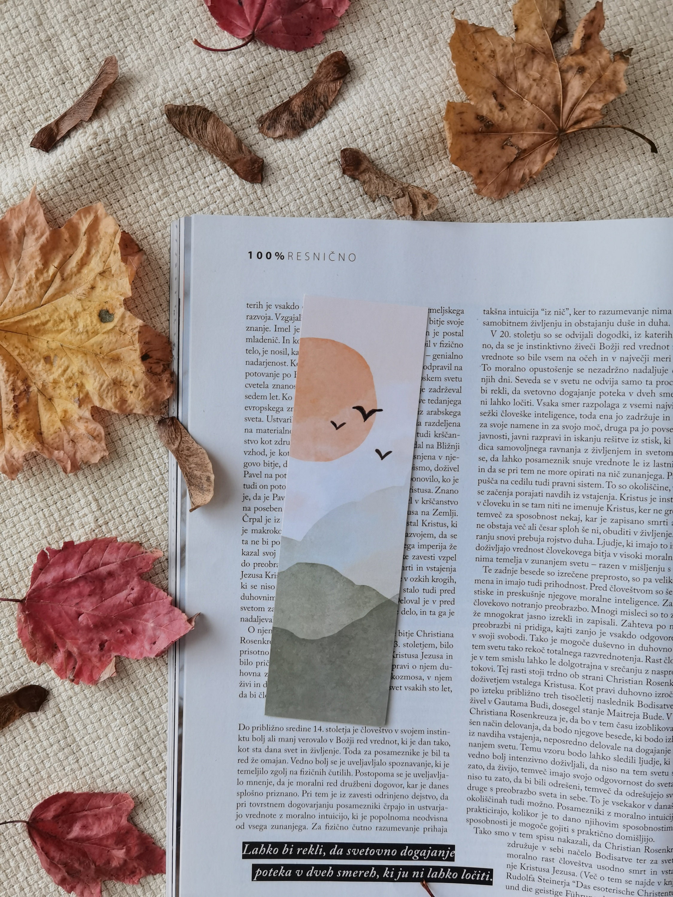 Printable Bookmarks Nature Art Download Digital Product - Etsy