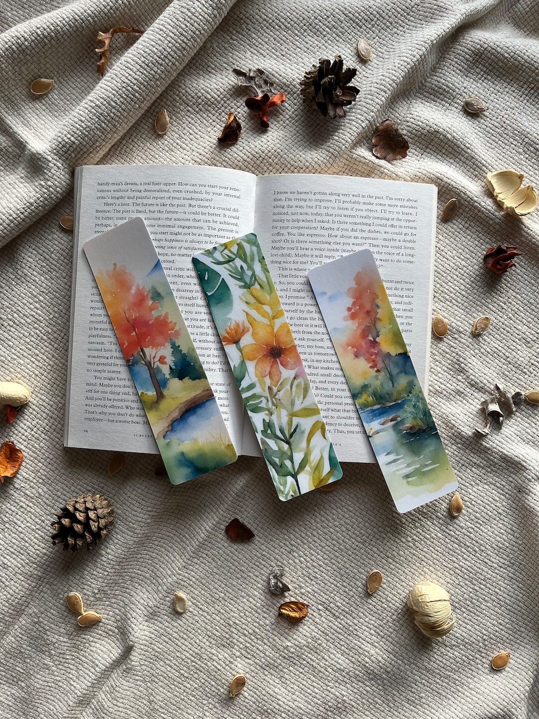 Printable Bookmarks, Nature Art, Download, Digital Product, PDF, Books ...