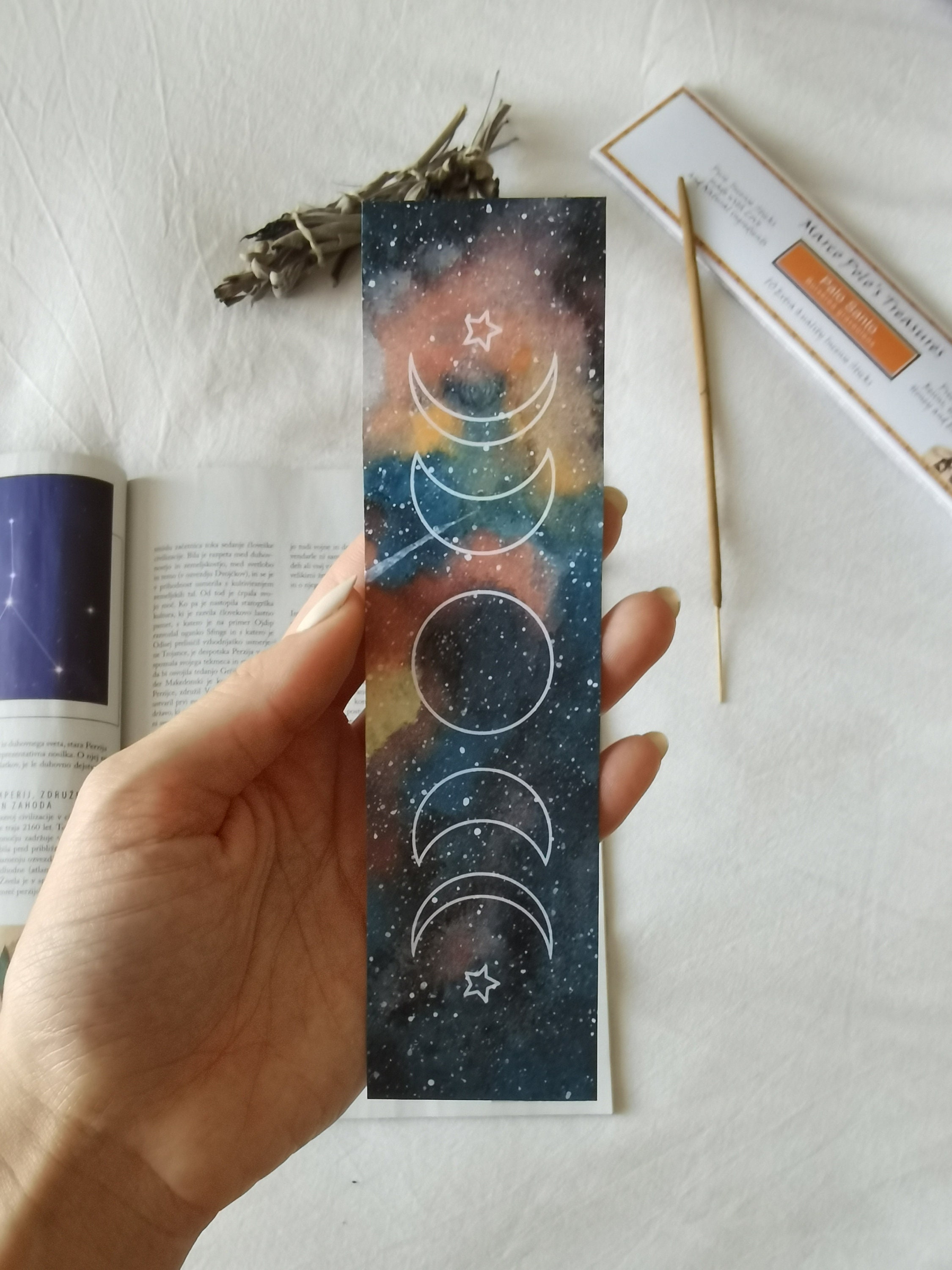 Printable Bookmarks Moon Phases Download Digital Product - Etsy
