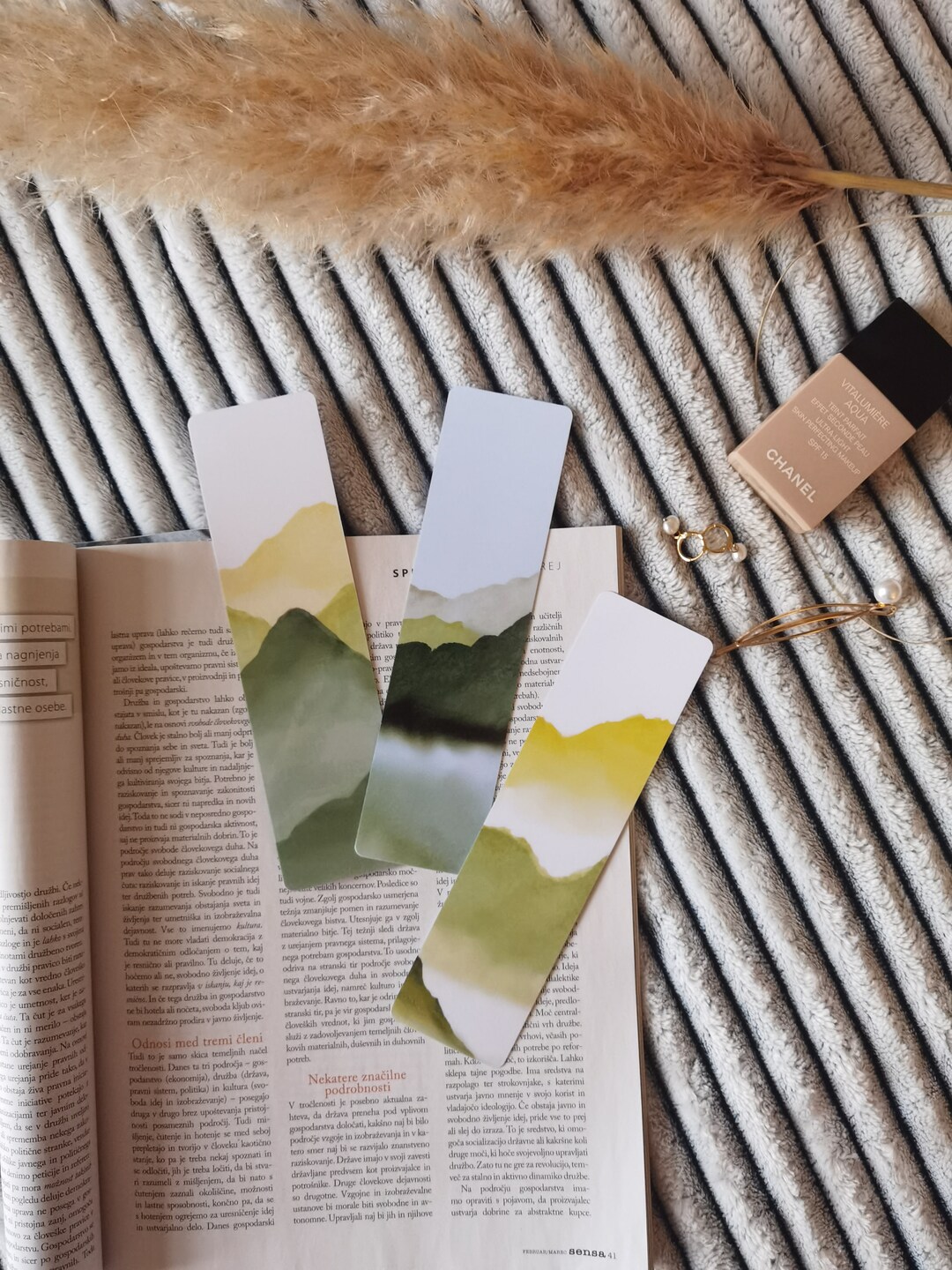 Printable Bookmarks, Watercolour Nature Art, Download, Digital Product ...