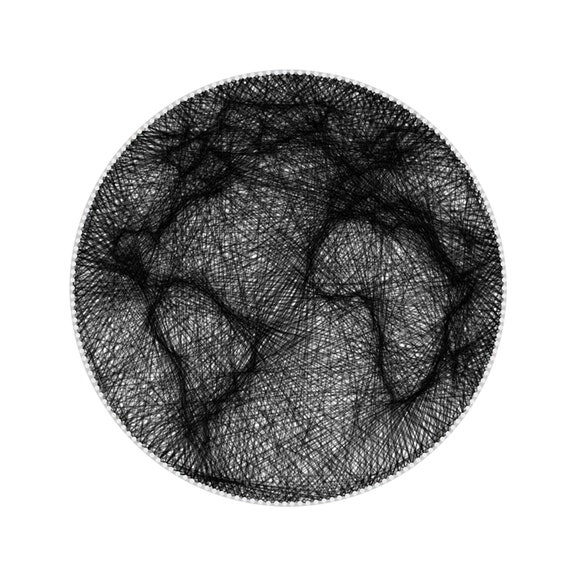 String Art DIY World Illustration Layout With Instructions - Etsy