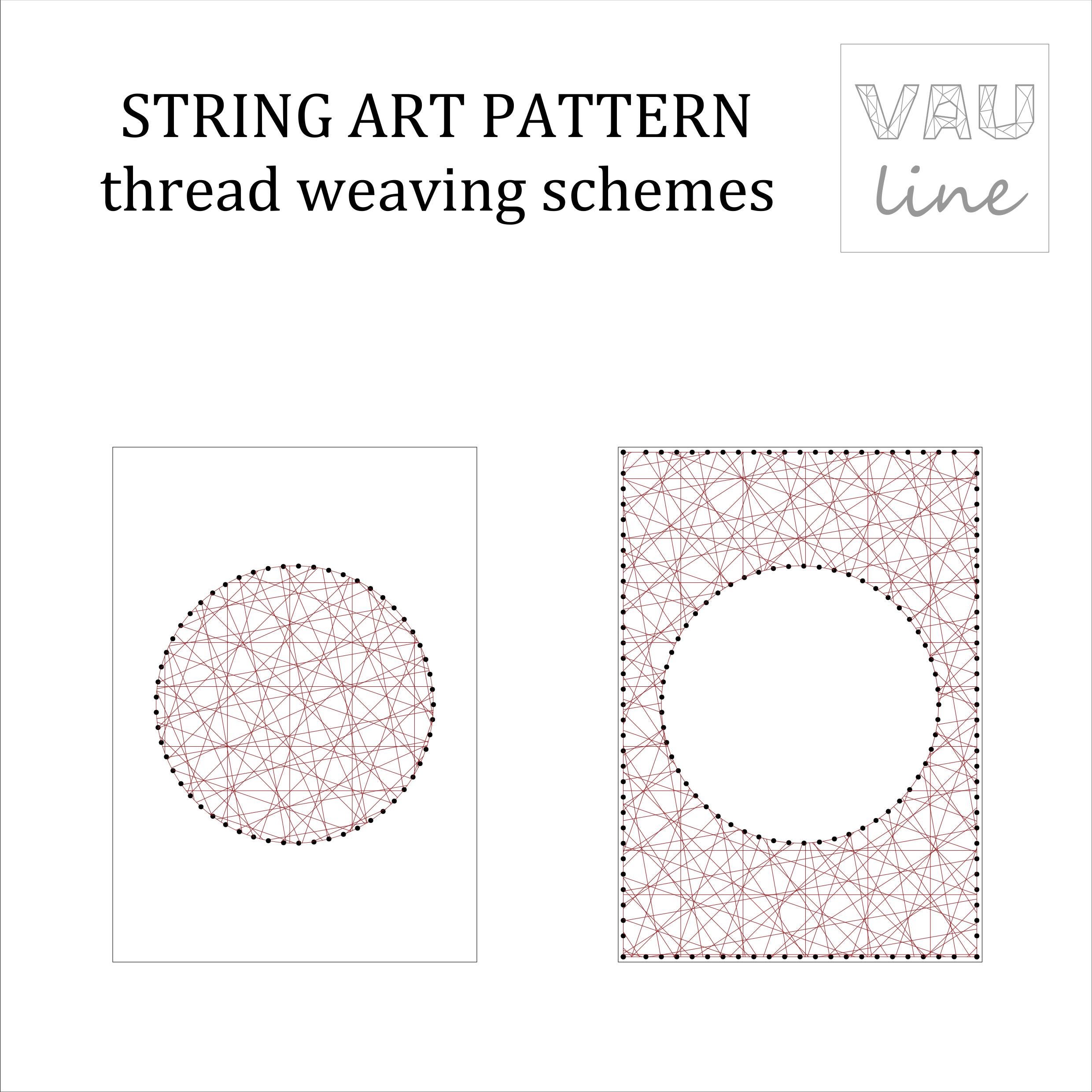 Simple Printable String Art Heart Template, Instant Download, Geometric ...