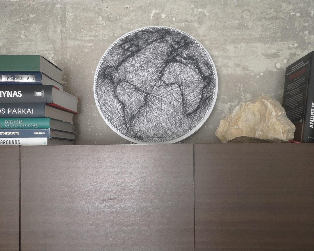 String Art DIY, World Illustration Layout With Instructions - Etsy