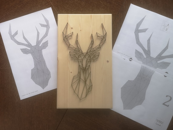 Simple Printable String Art Deer Template Instant Download - Etsy