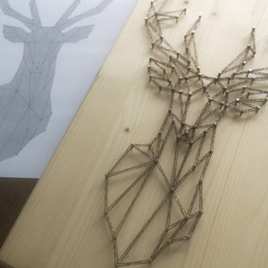 Simple Printable String Art Deer Template, Instant Download, Deer ...