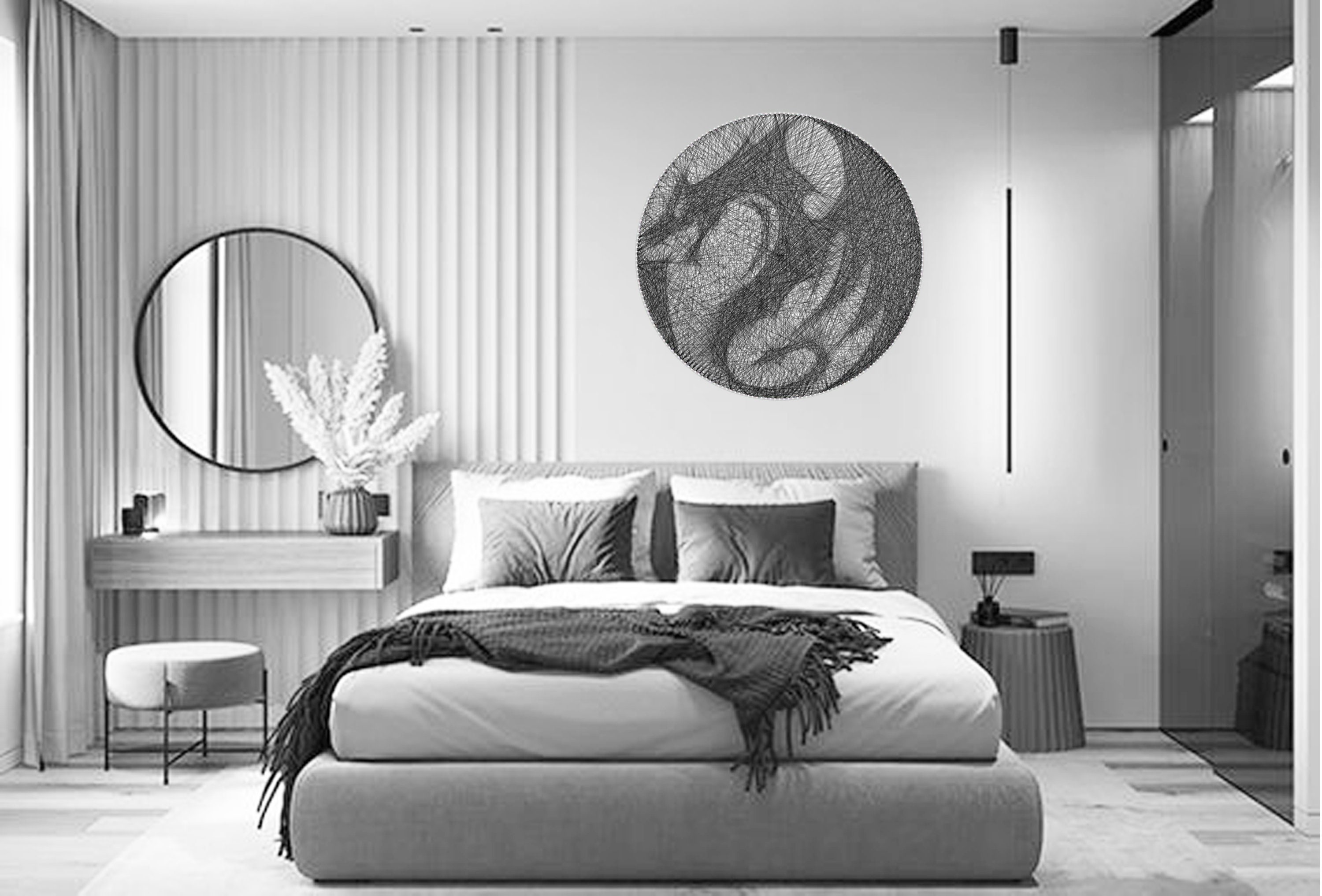 The Symbol of 2024 is the Dragon String Art DIY, Dragon Illustration ...