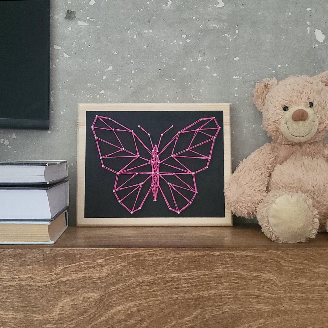 Simple Printable String Art Butterfly Template, Instant Download ...