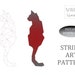 Simple Printable String Art Cat Template, Instant Download, Cat Layout ...