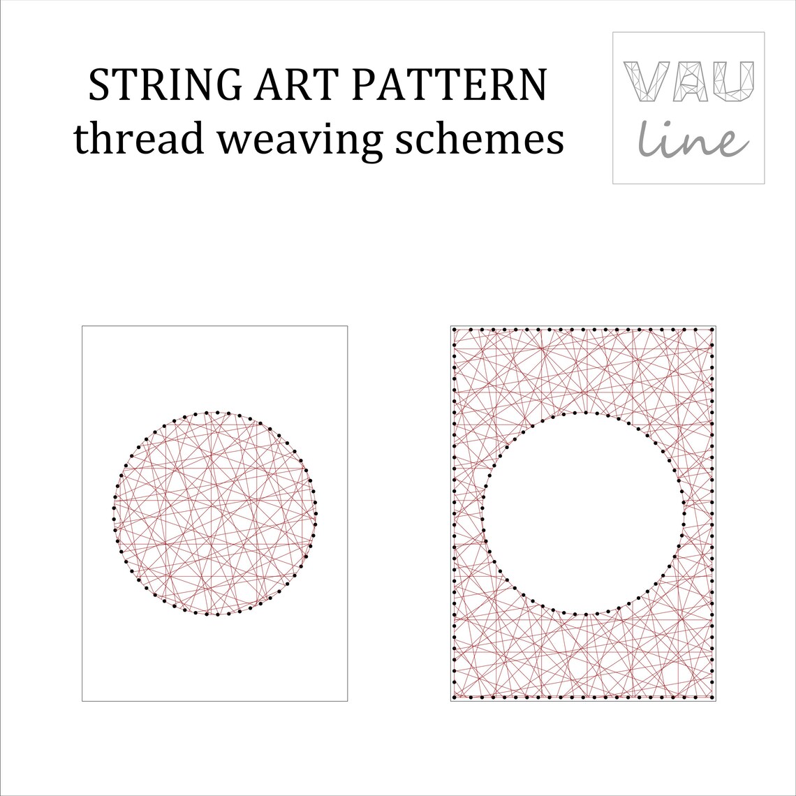 Simple Printable String Art Skull Template, Instant Download, Skull ...