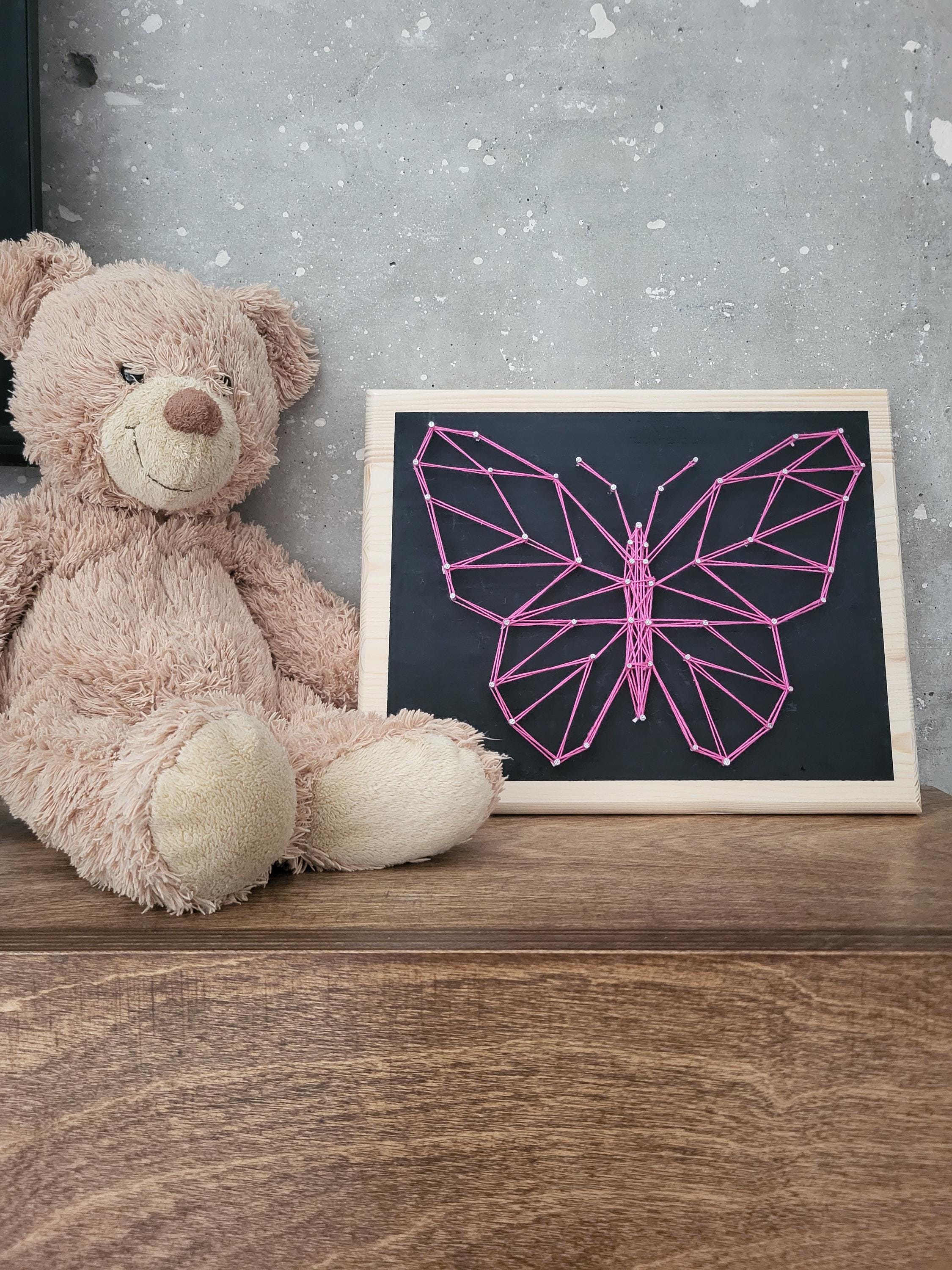 Simple Printable String Art Butterfly Template, Instant Download ...