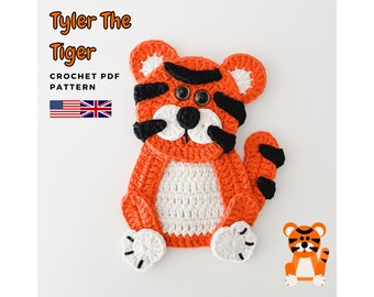 Tiger Applique Crochet - Etsy