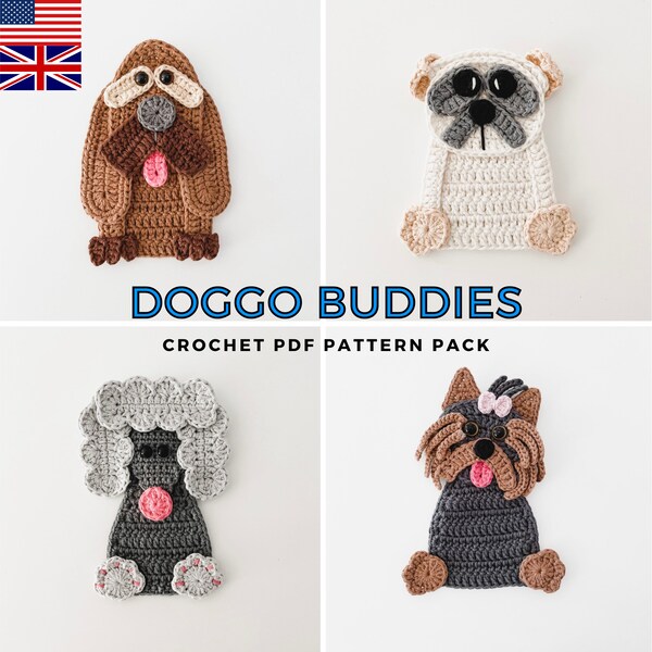 Dog Crochet Applique - Etsy