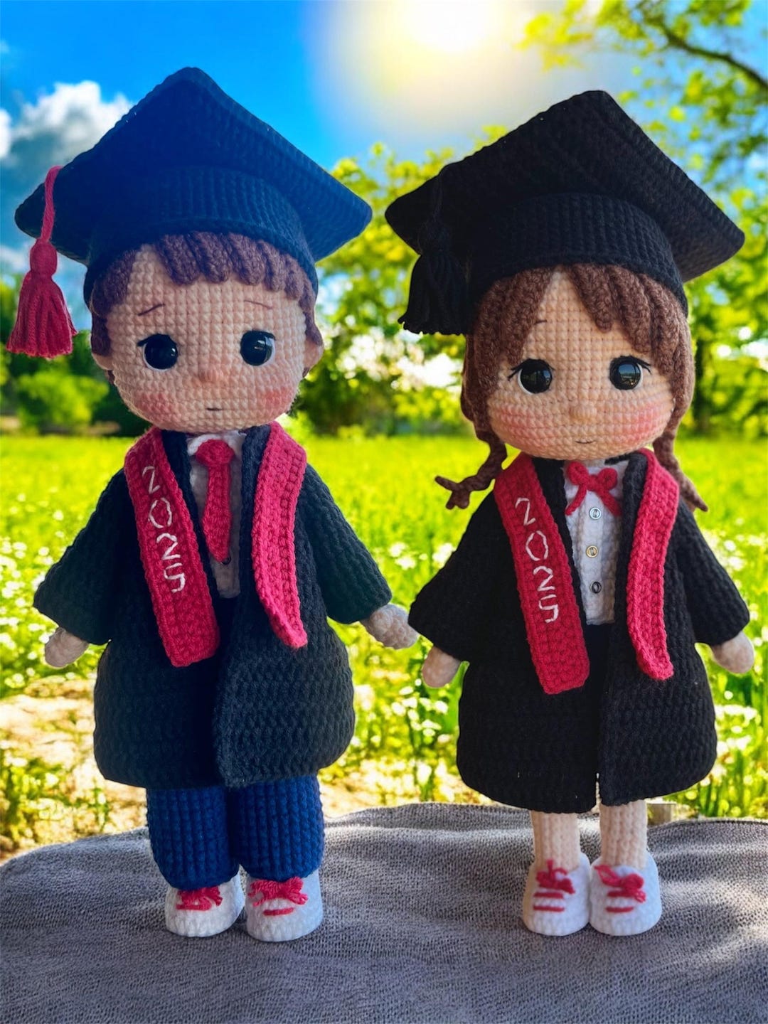 Graduation Dolls Crochet Pattern: Amigurumi PDF in English (boy and ...