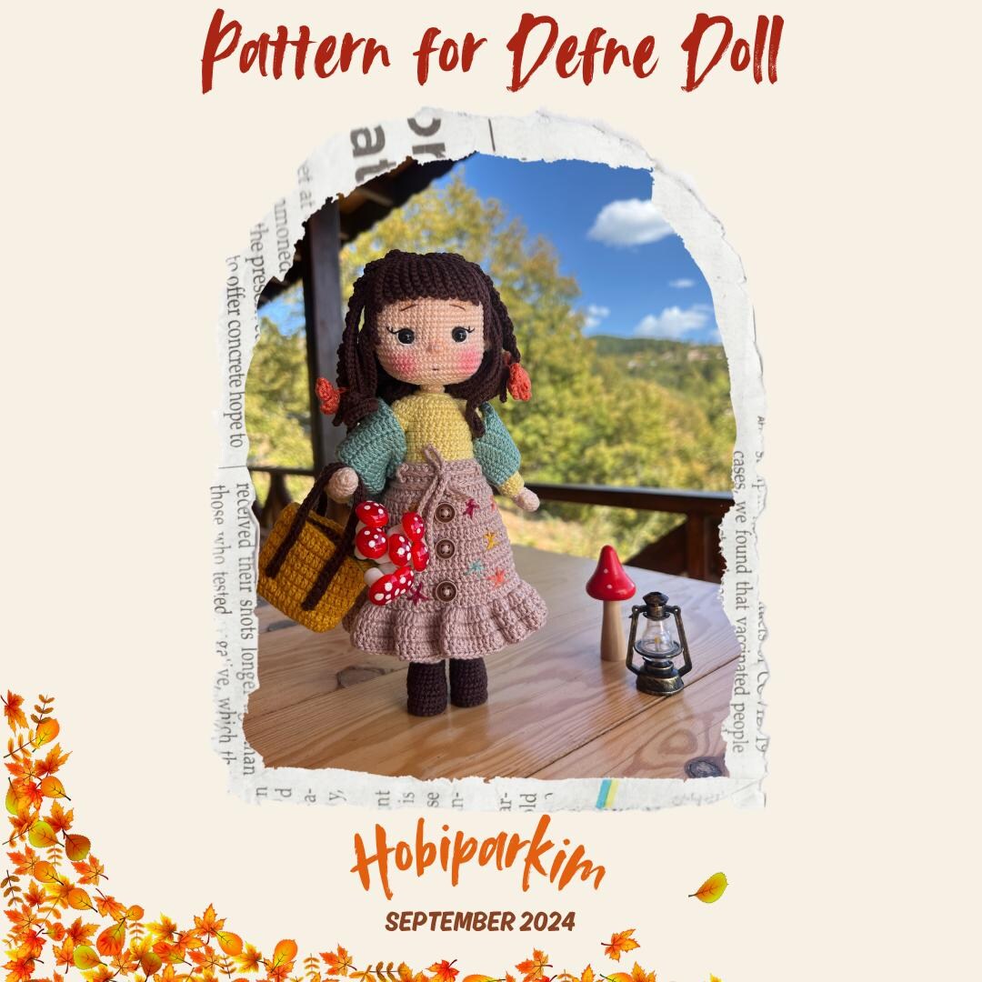 Defne Doll Crochet Pattern, Doll Pattern, Autumn Doll, Fall Season Doll ...