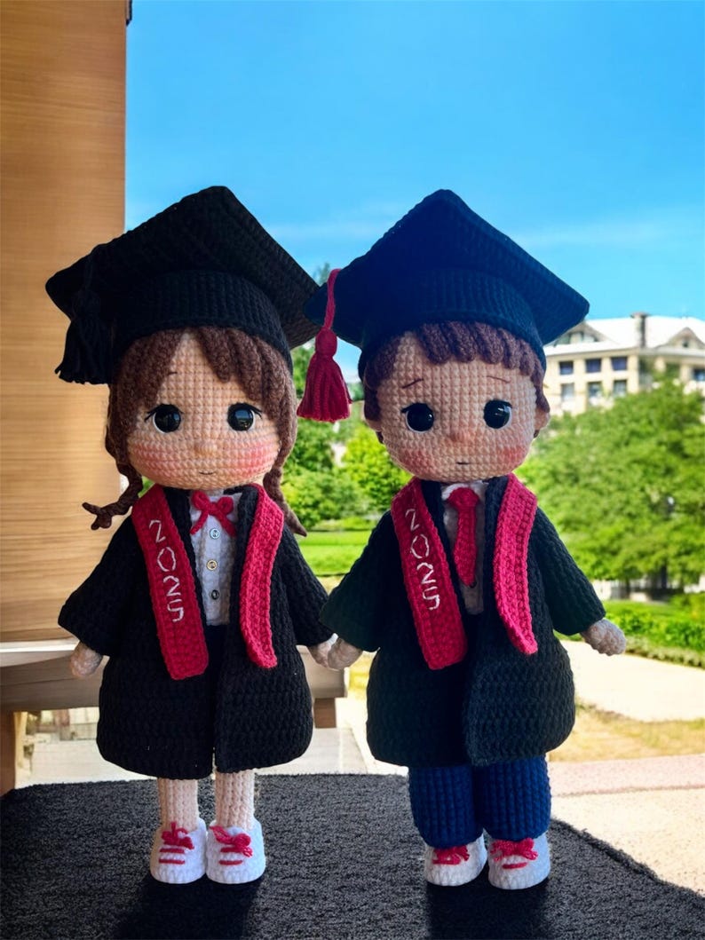Graduation Dolls Crochet Pattern: Amigurumi PDF in English (boy and ...