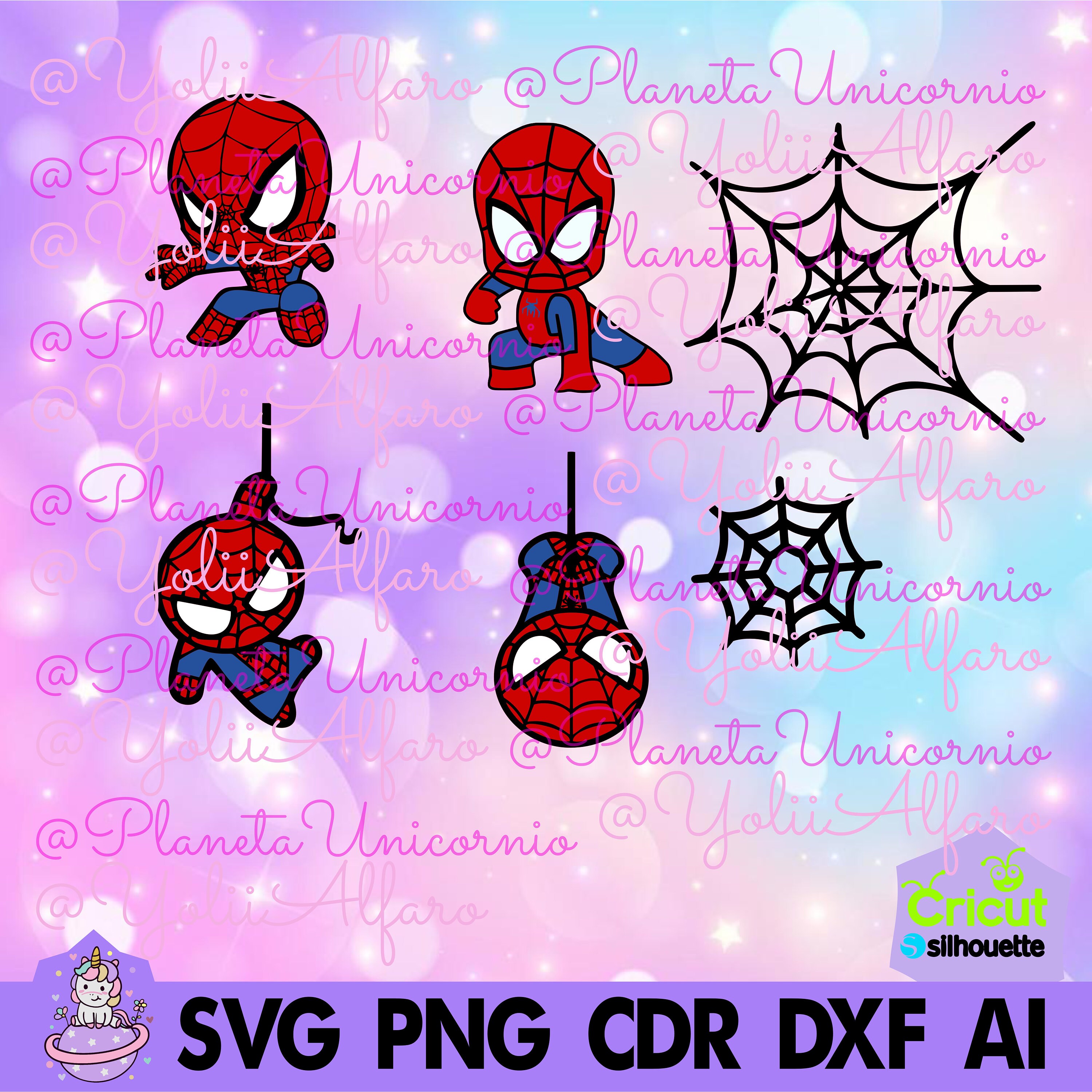 Spidermaan Chibi Layered Spiderman in Svg Png Dxf Cdr Jpg - Etsy