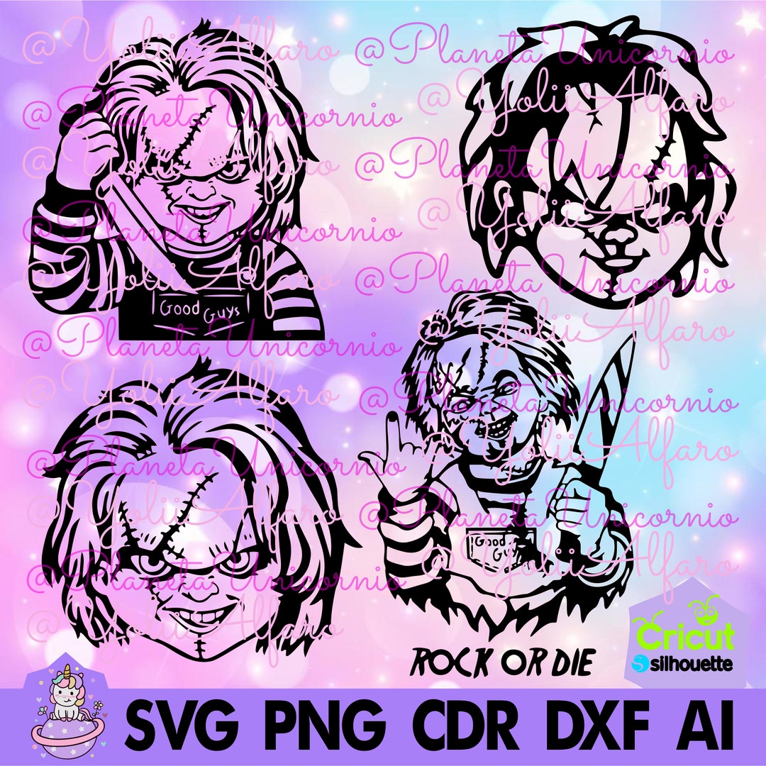 Chuckye, chuki, chukiee, chukyy en svg, png, studio, dxf, cdr, jpg, ai ...