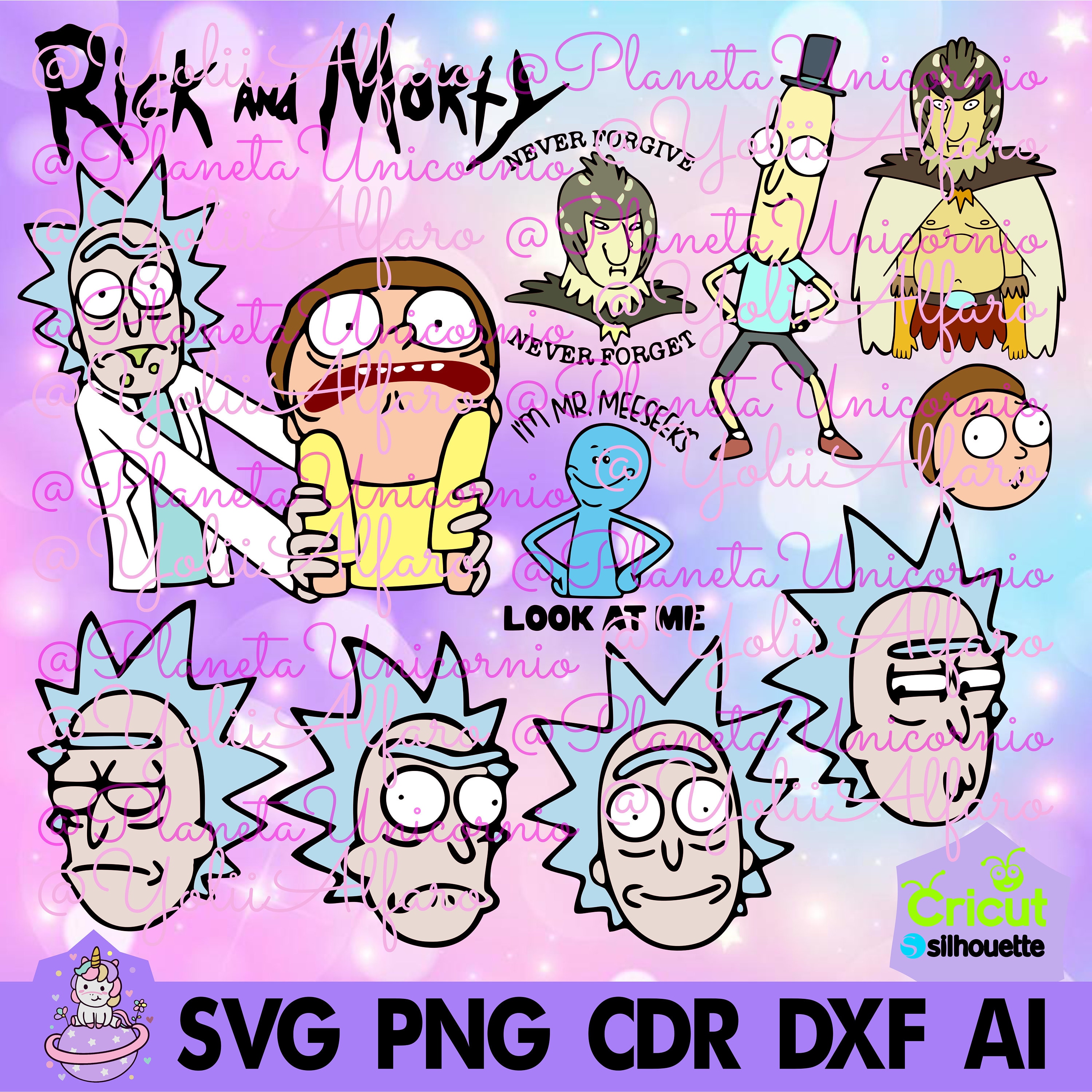 Rick y Mortyy Rick and Mortyy en svg png dxf cdr jpg - Etsy España