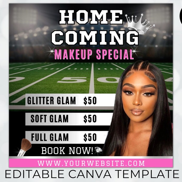 Homecoming Makeup Flyer - Etsy