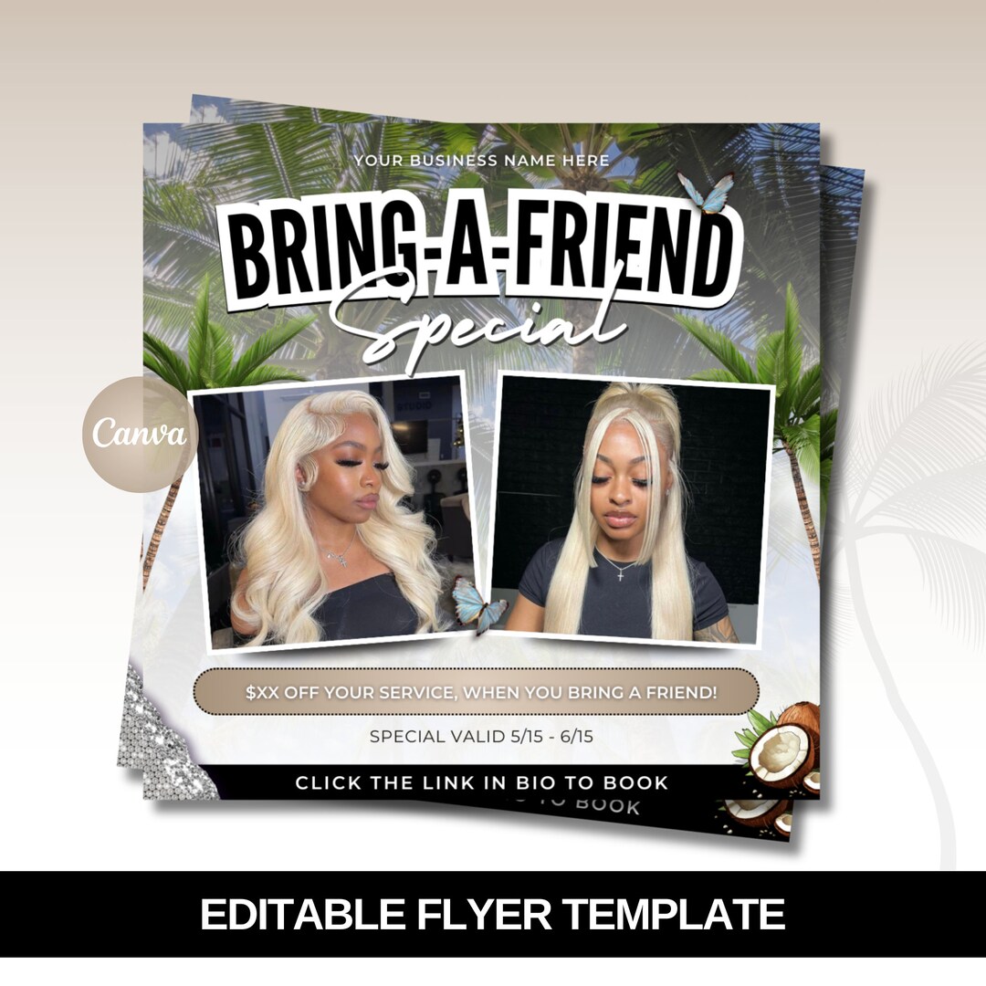 June Booking Flyer, Bring A Friend Flyer, Book Now Flyer, Bring A ...