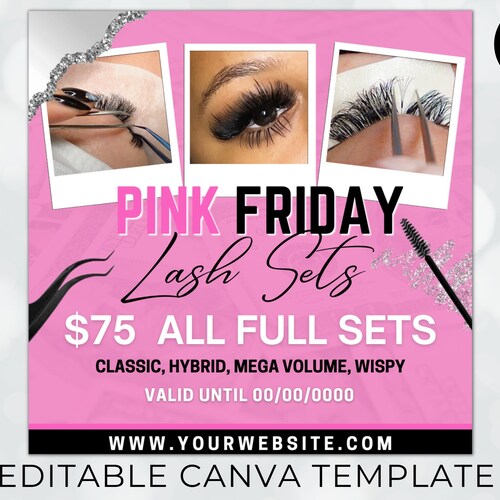 Black Friday Sale Flyer DIY Flyer Template Design Pink - Etsy