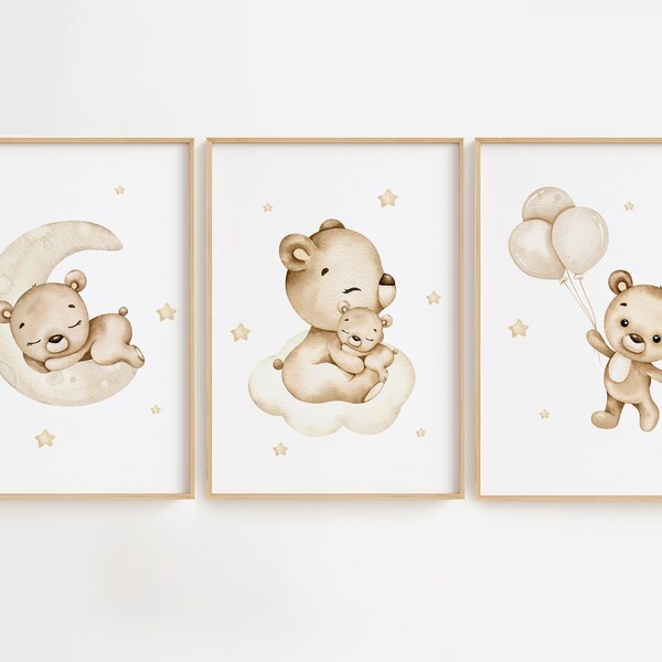 Cute Teddy Bear Poster - Etsy