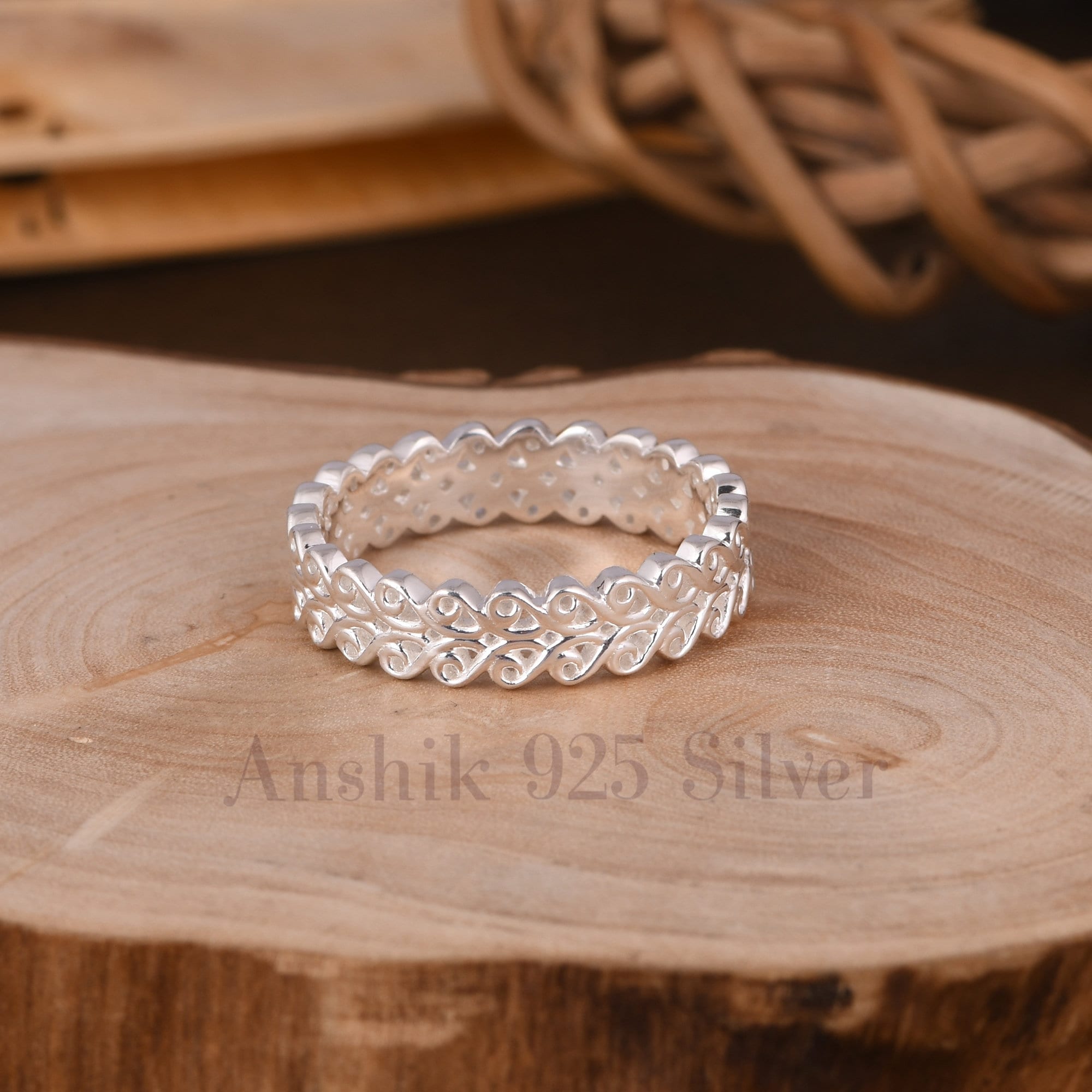 Perfect Silver Band Ring / 925 Sterling Silver Band Ring / Filigree ...