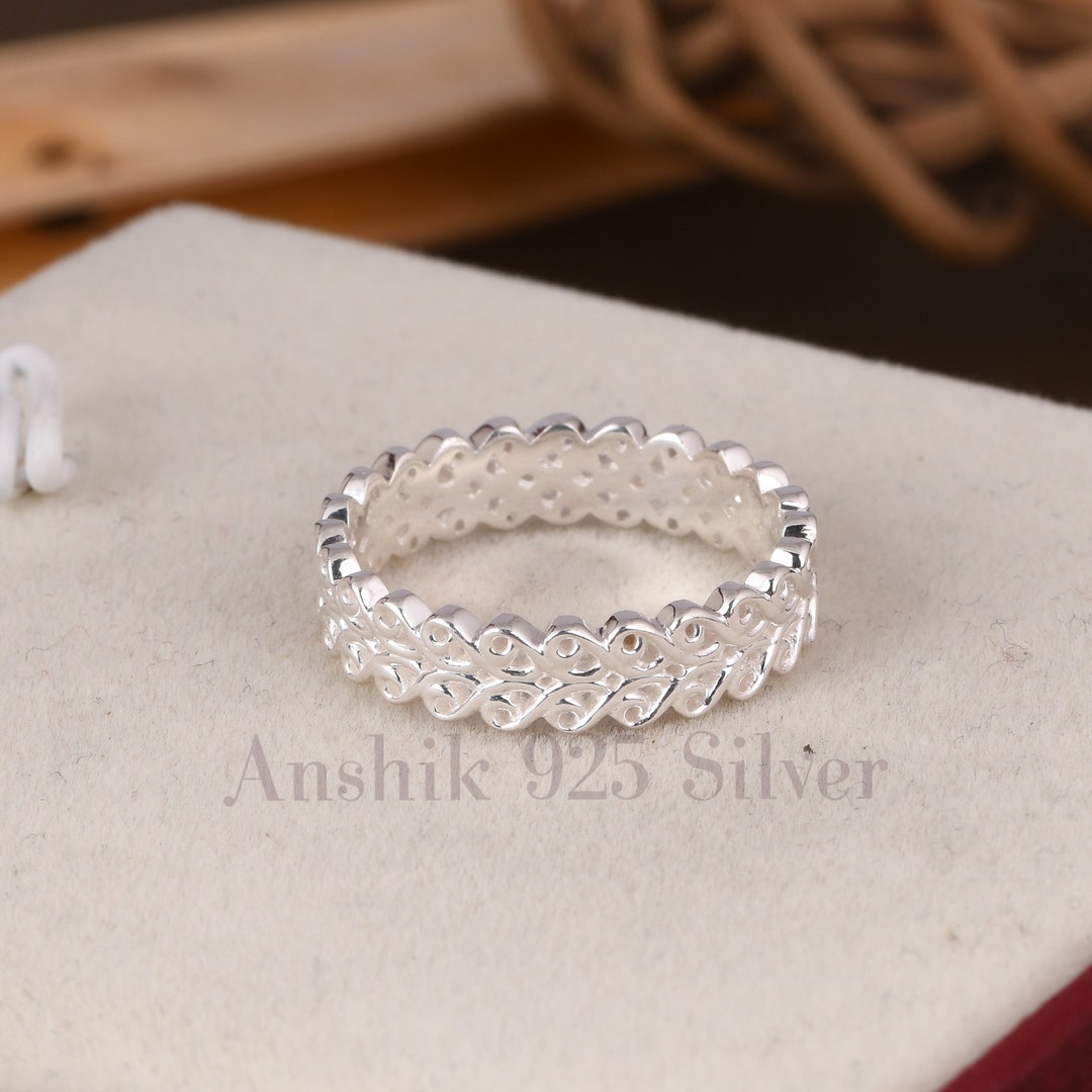 Perfect Silver Band Ring / 925 Sterling Silver Band Ring / Filigree ...