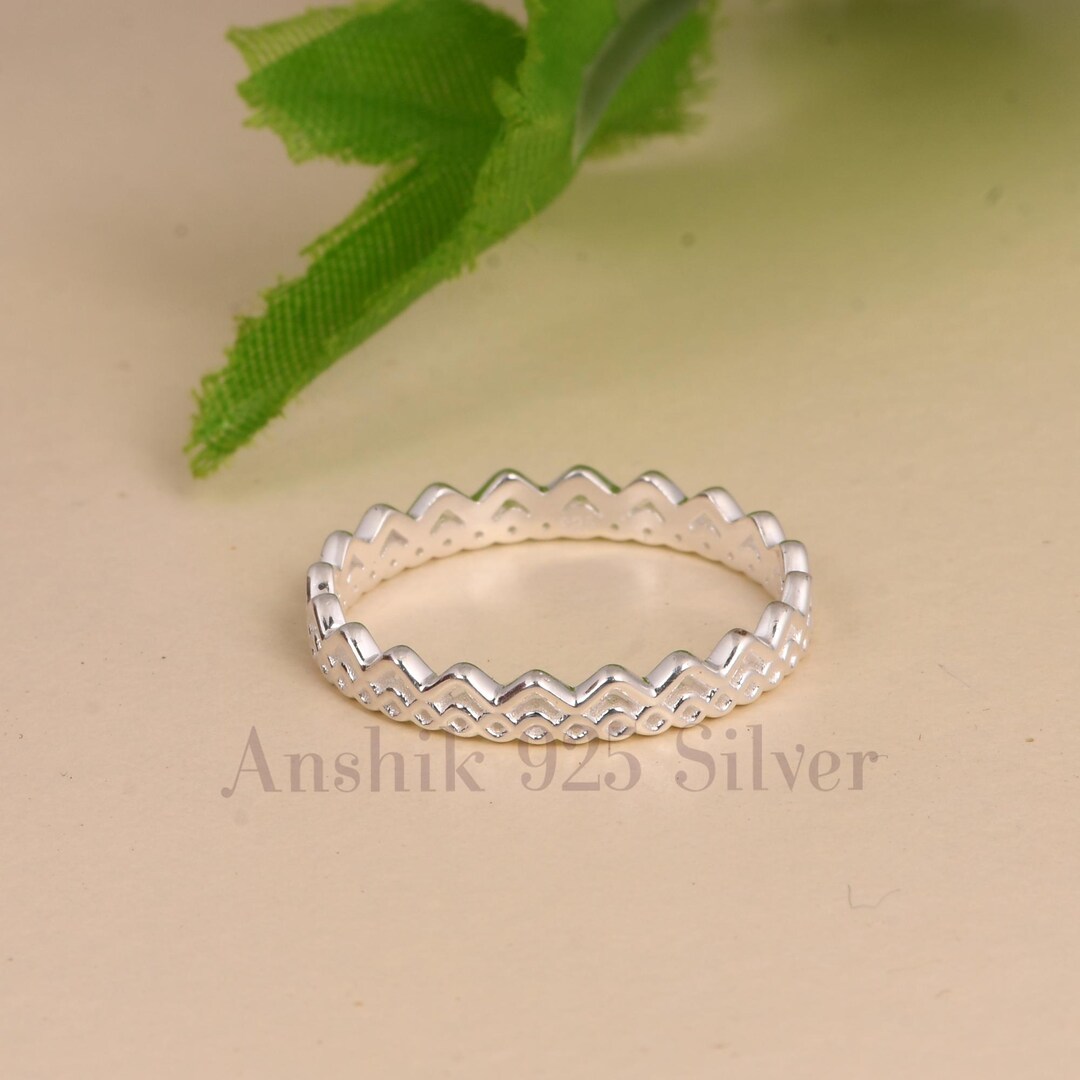 Beautiful Zig Zag Ring , 925 Sterling Silver Ring , Handmade Infinity Ring , Statement Ring ...