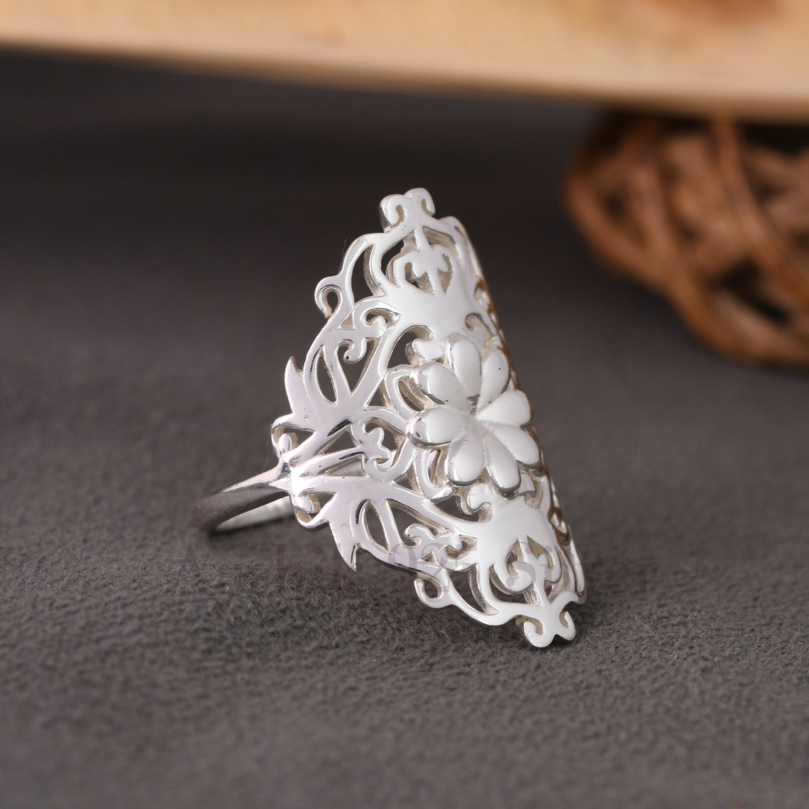Simple Flower Arthritis Ring Designer Ring 925 Silver - Etsy
