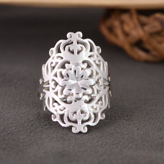Simple Flower Arthritis Ring Designer Ring 925 Silver - Etsy