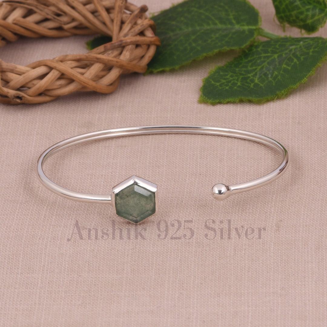 10.00MM Hexagon Strawberry Quartz Bangle Beautiful Cuff - Etsy