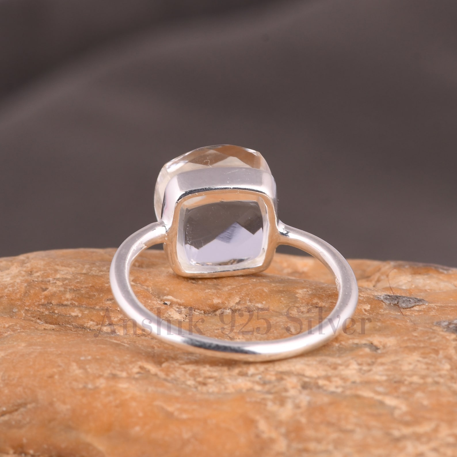 Crystal Quartz Ring Clear Quartz Ring Stacking Ring - Etsy